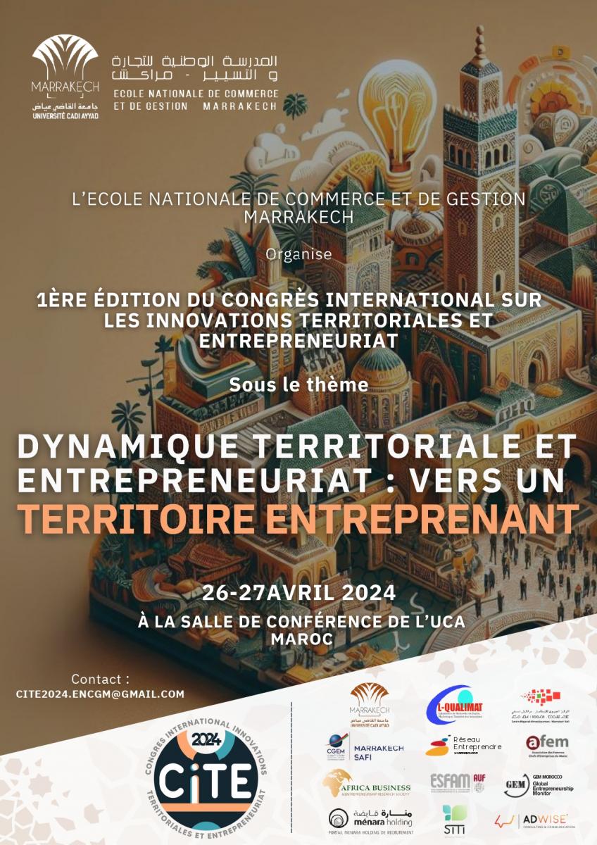 1ÈRE ÉDITION DU CONGRÉS INTERNATIONAL SUR LES INNOVATIONS TERRITORIALES ET ENTREPRENEURIAT